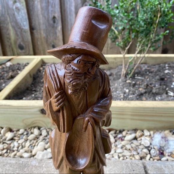 N/A | Accents | Wooden Old Man Sculpture | Poshmark